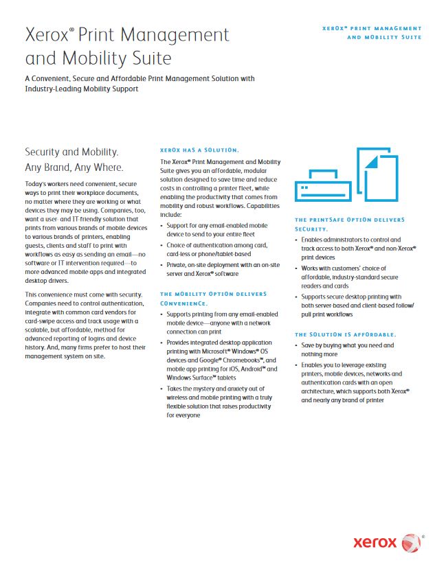 Xerox Print Management And Mobility Suite - Quality Business & Top ...